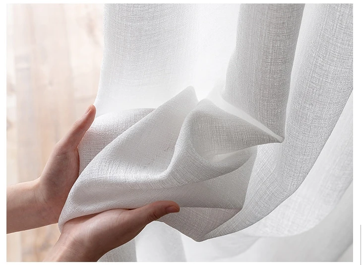 Shop Our Sheer Curtain Fabric - 100% Polyester Linen Style