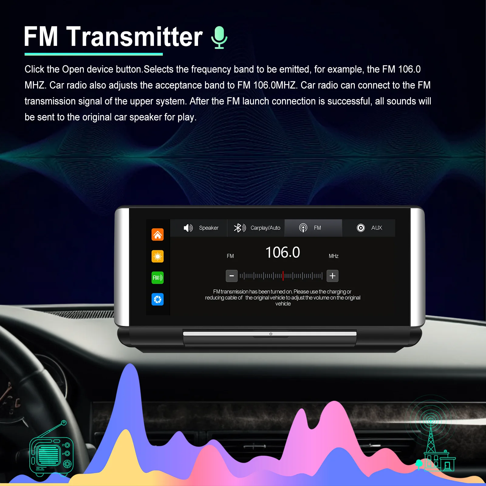Universal 6.86" HD Touchscreen with Carplay & Smart Features