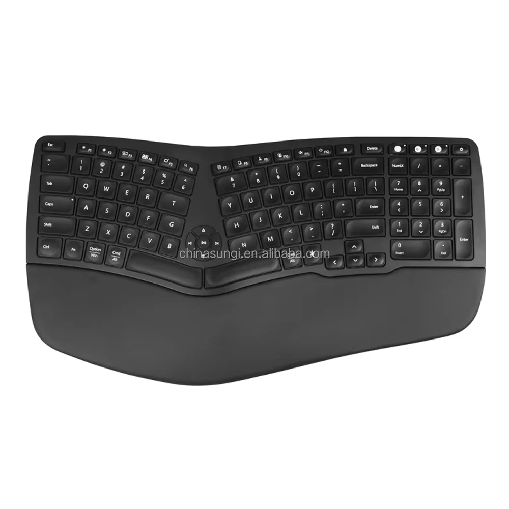 Wireless Ergonomic Keyboard Split Bluetooth Keyboard with Curved Wrist ...