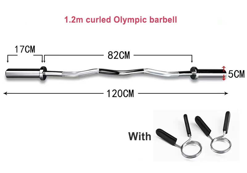 Gym Professional Biceps Triceps Training Barbell Swiss Rod Multi ...