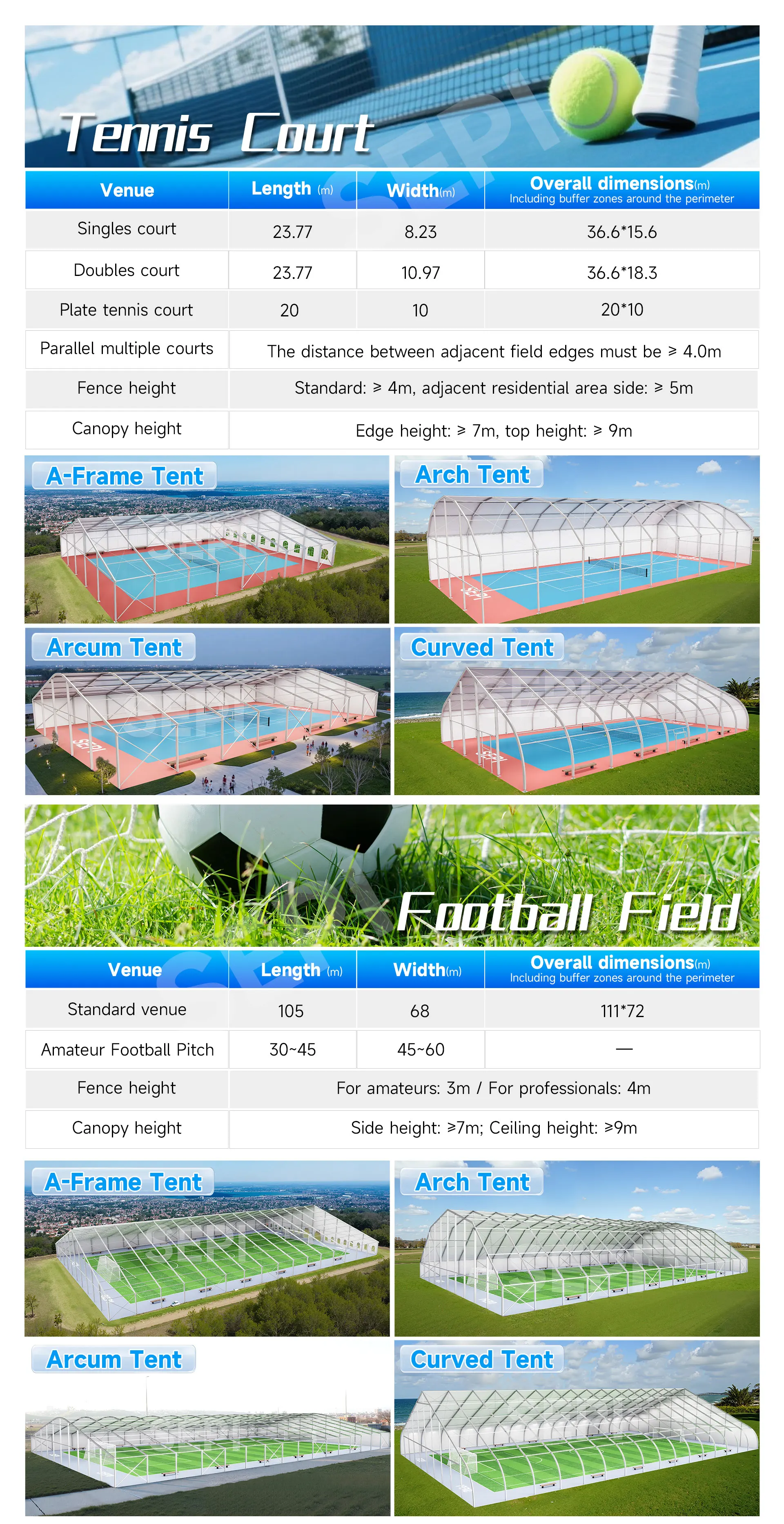 PVDF PTFE Waterproof Tensile Membrane Structures for Outdoor