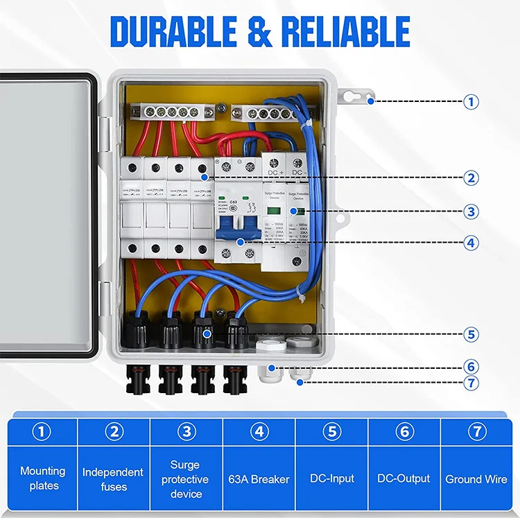 DC Combiner Box - 4 in 1 PV Array Solution for Solar Power