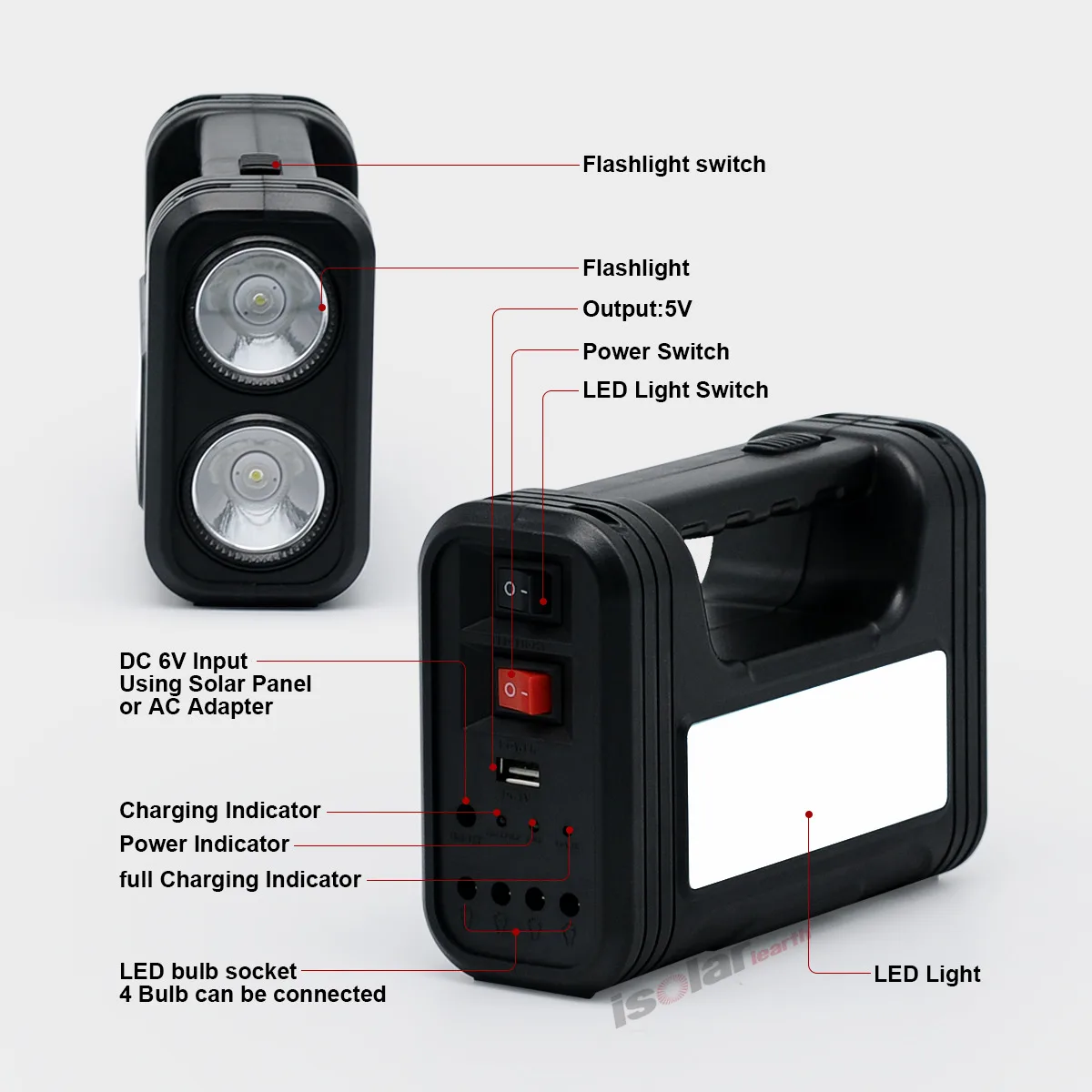 Gd Solar Lights off Grid Rechargeable - Home Lighting Kit