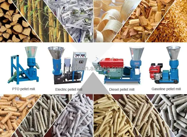 300r Wood Chip Biomass Straw Mini Pellet Wood Pellet Machine Easy To ...