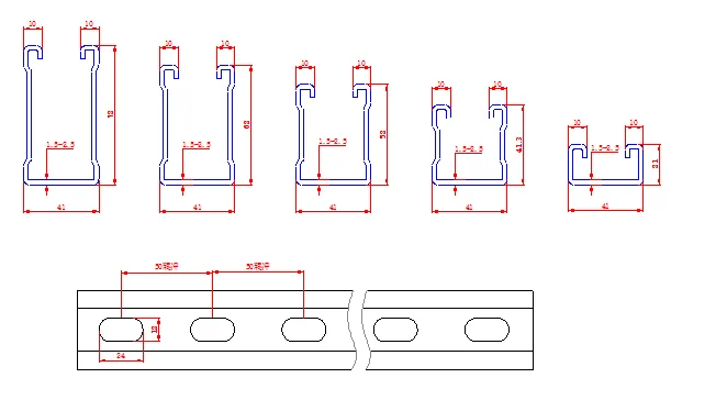 Solar Panel Strut Channel Unistrut C Channel Photovoltaic Support Roll ...
