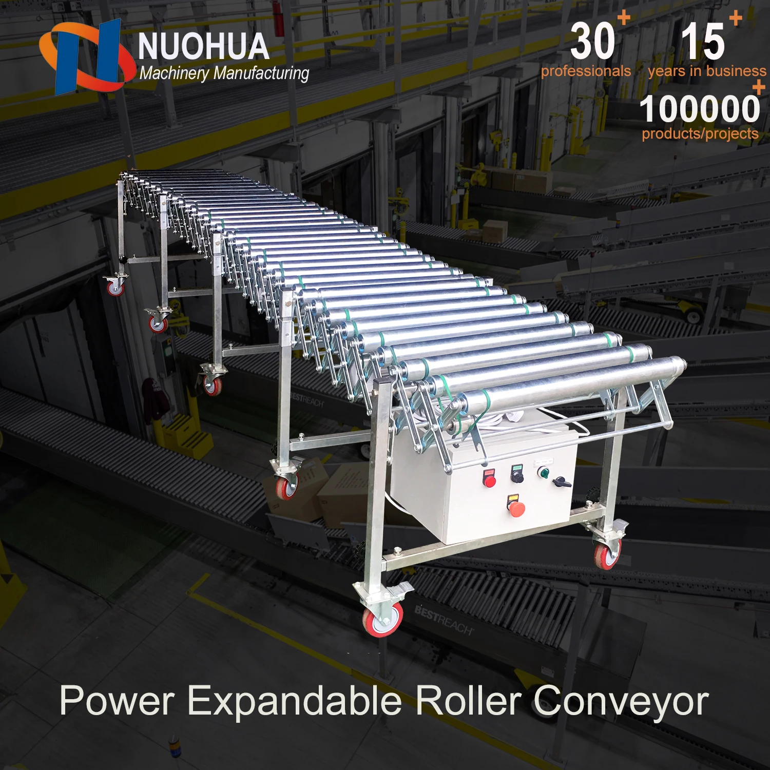Expandable Conveyor Flexible Electric Motorized Accordion Roller ...