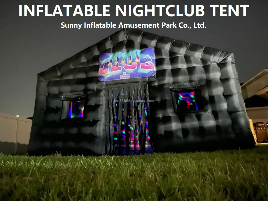 Commercial Portable LED Disco Night Club Party Tent Inflatable ...