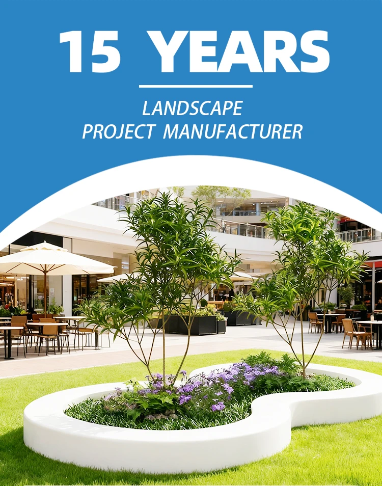 FRP Modular Circular Bench for Shopping Mall Contemporary Garden ...