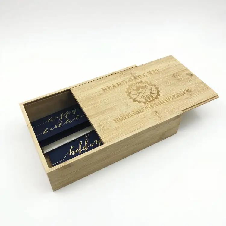 Custom Engraving Logo Gift Packaging Jewellery Bamboo Wooden Box ...