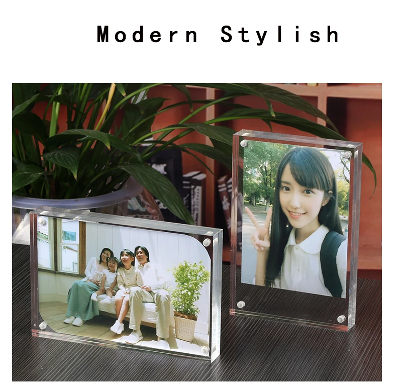 Custom Sized Desktop Display Double-sided Clear Acrylic Picture Frame ...
