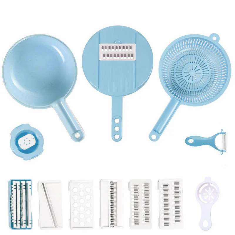 8 In 1 Multi-function Wheat Straw Vegetable Cutter Multifunction ...