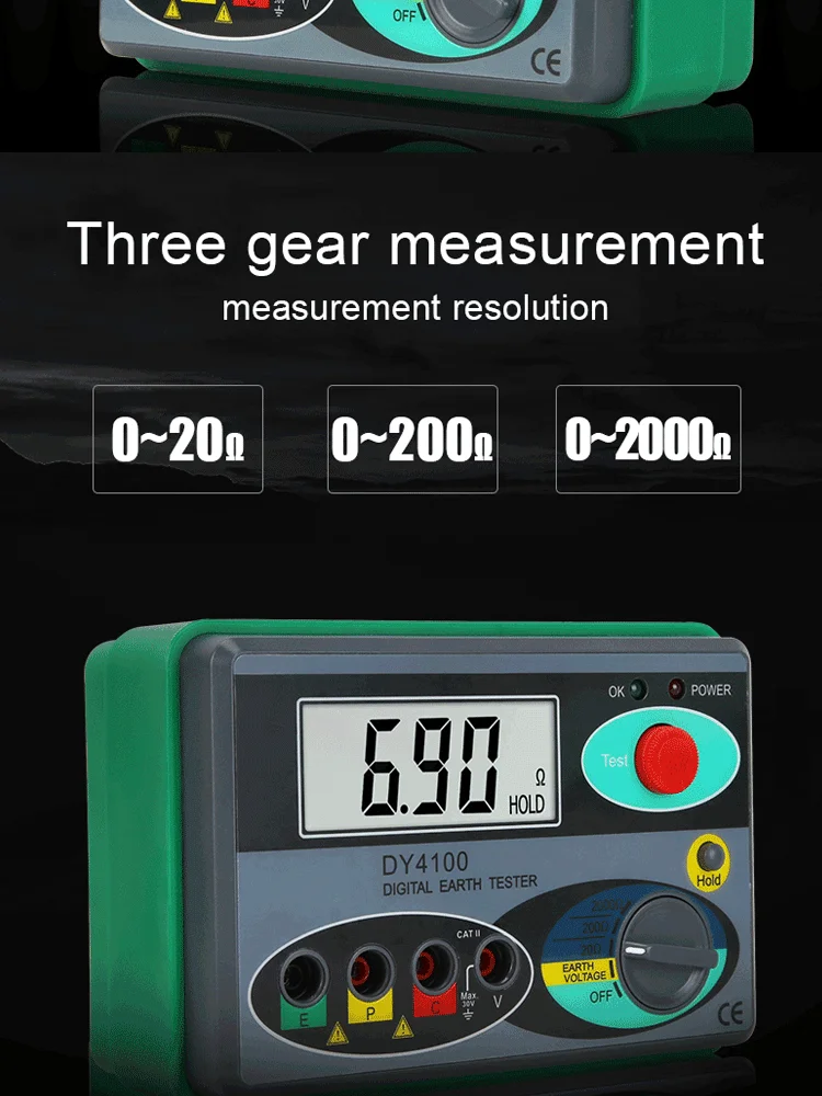 DY4100 Insulated Digital Megohmmeter - Grounding Resistance Tester