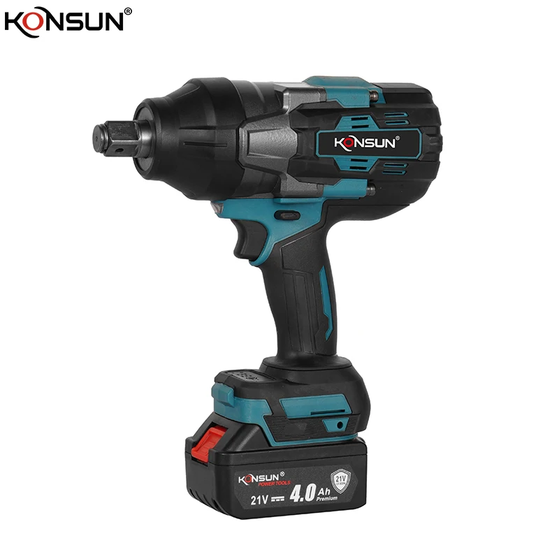 KONSUN 1500N torque brushless lithium electric wrench Auto repair ...