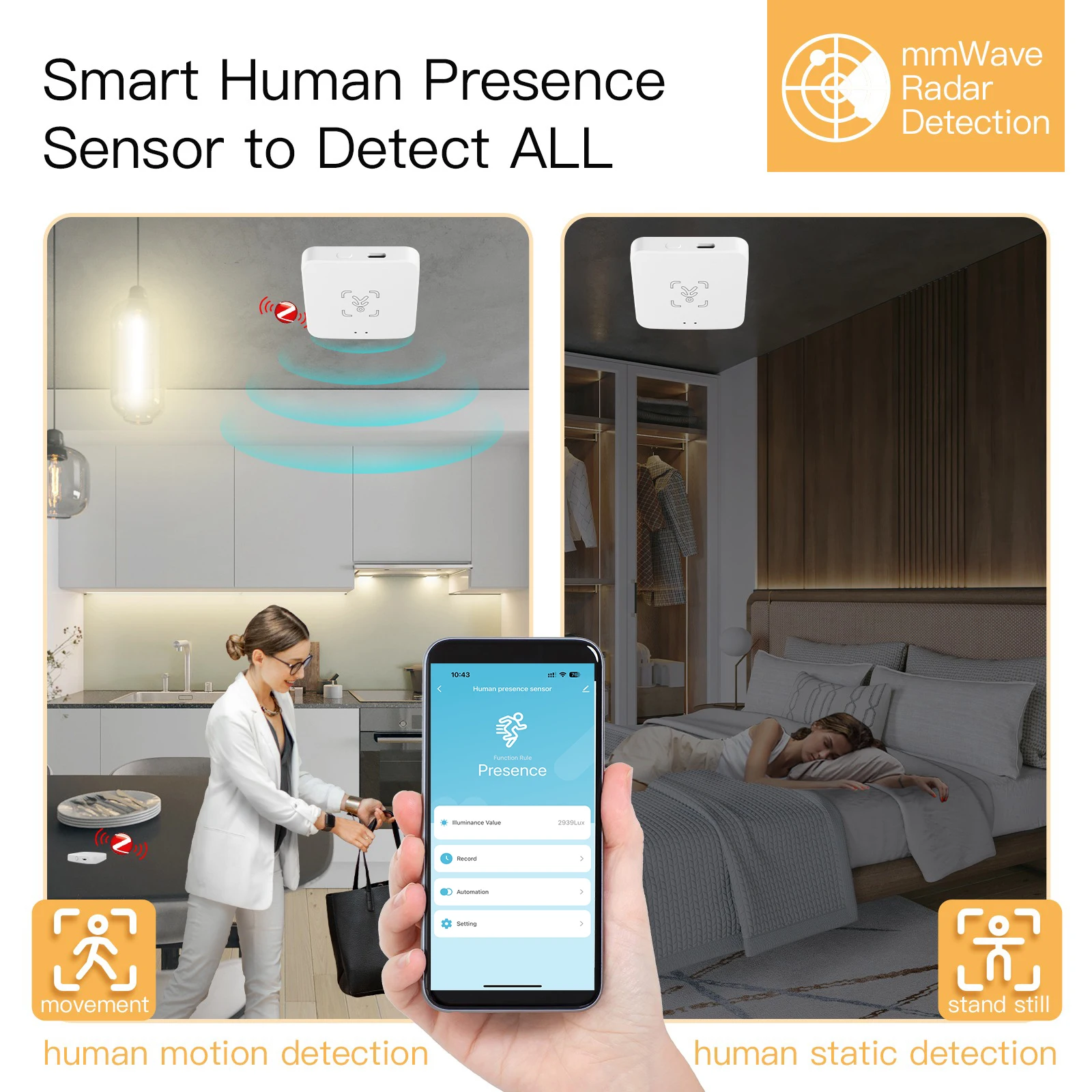 Tuya Zigbee Human Presence Sensor - Reliable Distance Detection