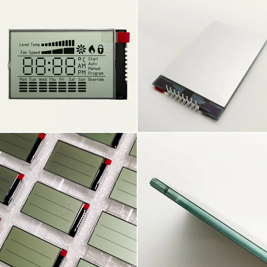 Customized Size Black Characters TN Positive no Backlight 7 Segment LCD ...