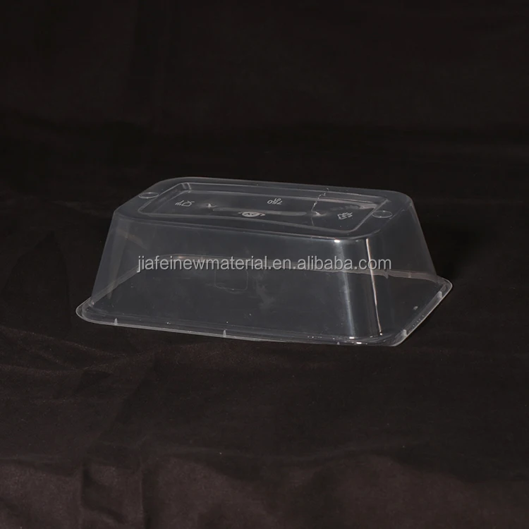 Classic Disposable square Lunch Box Clear Plastic Food Takeaway Packing ...