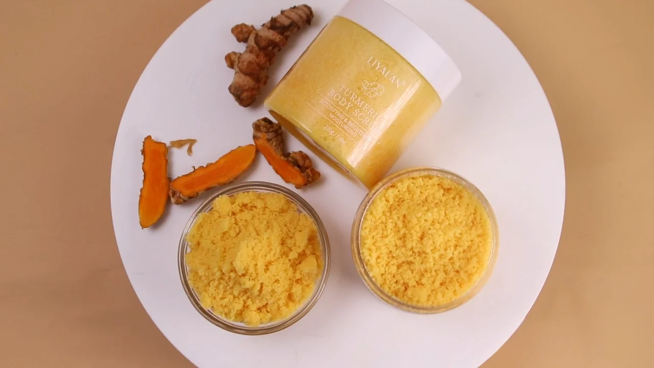 Turmeric Scrub Private Label Skin Brightening Smooth Organic Tumeric ...
