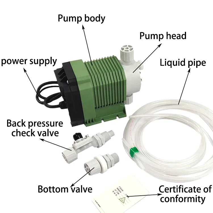 Solenoid Low Pressure Micro Metering Pumps Automatic Chlorine Chemical ...