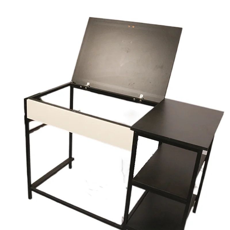 Modern Computer Desk With Bookshelf Standing Desk Game Simple Design ...
