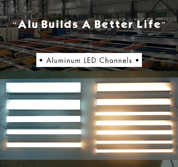 Aluminum LED Extrison Strip Profile Recessed Drywall Tape Diffuser ...
