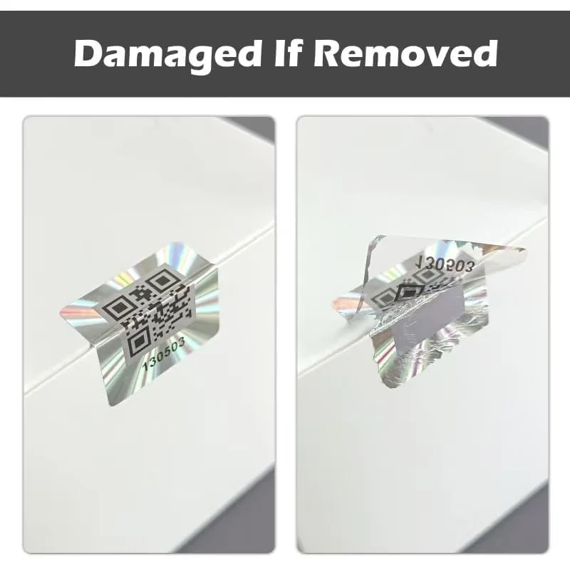 QR Code Hologram Tamper Proof Security Seal Stickers with Unique Serial ...