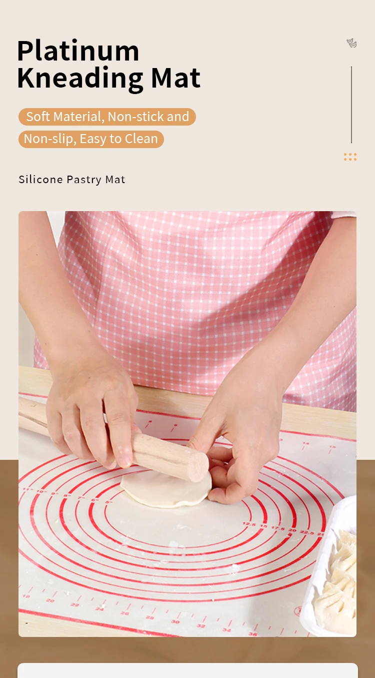 Hot Sale Thick Large Silicone Pastry Mat Rolling Dough Silicone ...
