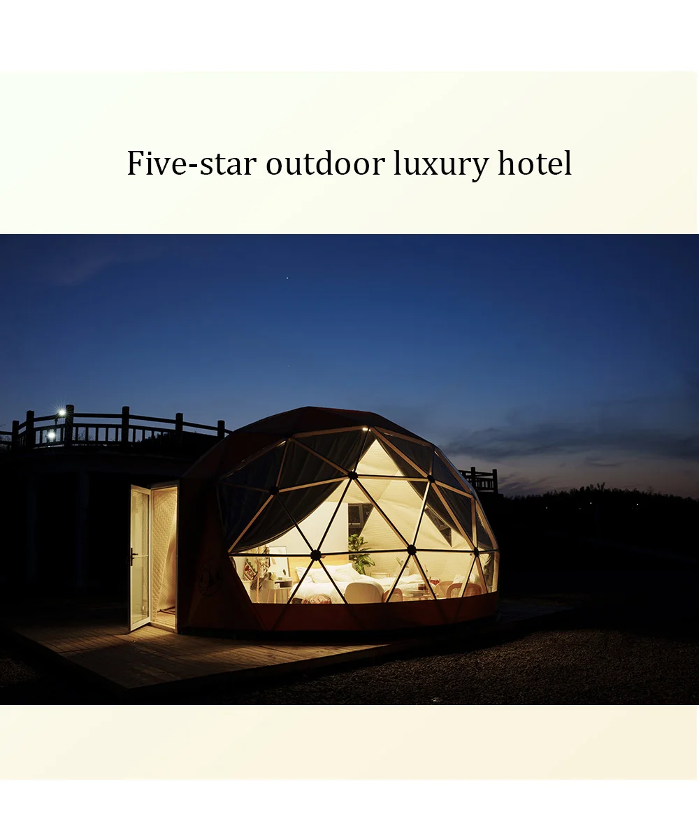 Wholesale 6x6m Wooden Frame Glamping Tent Geodesic Dome Tent Wedding ...
