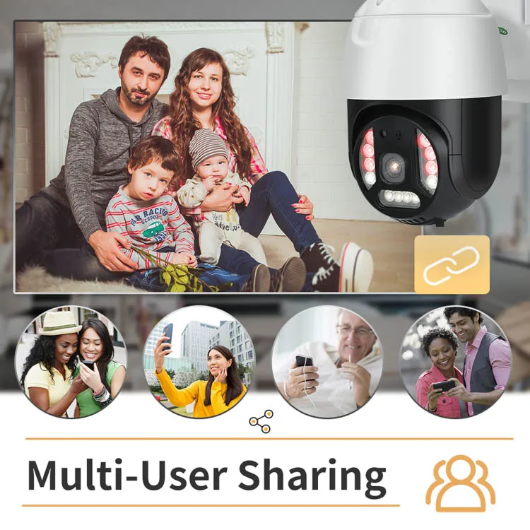 PTZ 360 Degree CCTV 4G SIM Card LTE Outdoor V380 Pro Camera