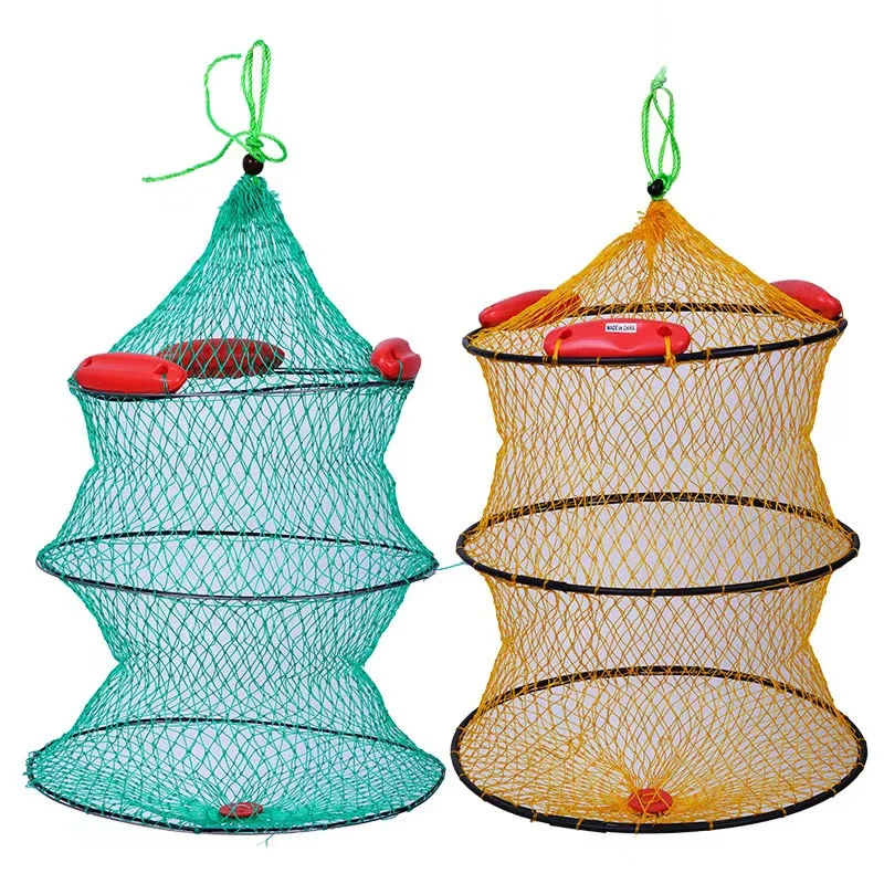 Galvanized Steel Wire net Fish Baskets, Collapsible Wire Fish Baskets ...
