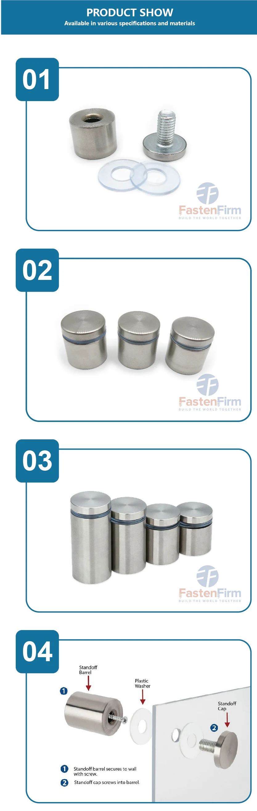 Rubber Standoffs Use Stainless Spacers Hidden Panel Stand Offs ...