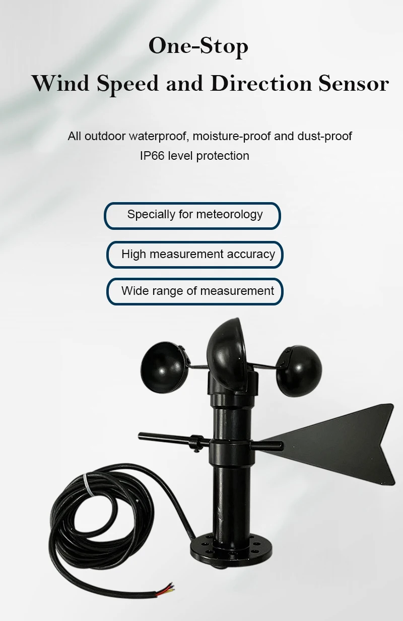 Rs485 Outdoor Instruments Anemometer And Wind Vane Integrated Wind ...