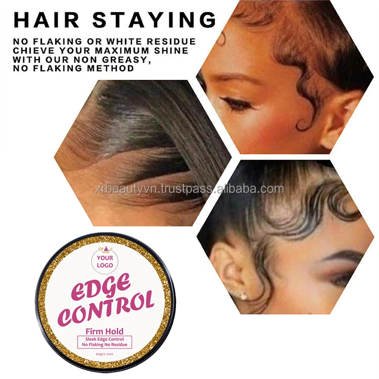 Edge Control Custom Label with MOQ Top Selling Strong Hair Wax for Hair ...