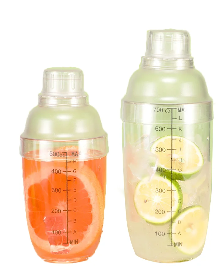 Wholesale cocktail shaker plastic bar shaker 400ml 700ml martini ...