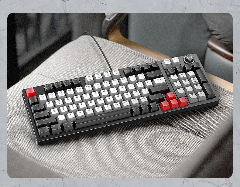 T-WOLF T50 RGB Wired Mechanical Gaming Keyboard with Blue Switches ...