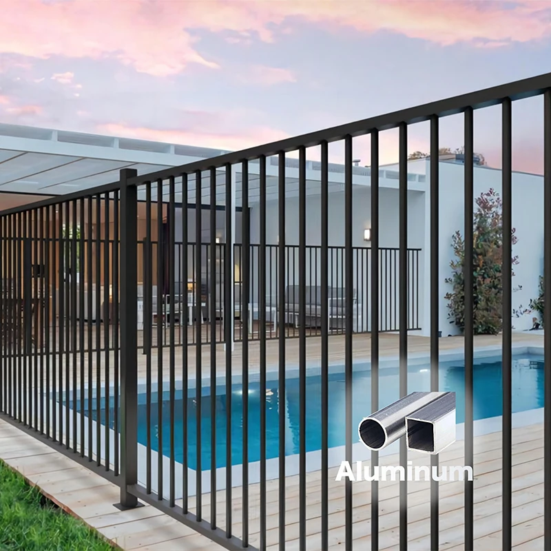 Spear Top Square Tubes Metal Aluminium Garden Fence Security Panel ...