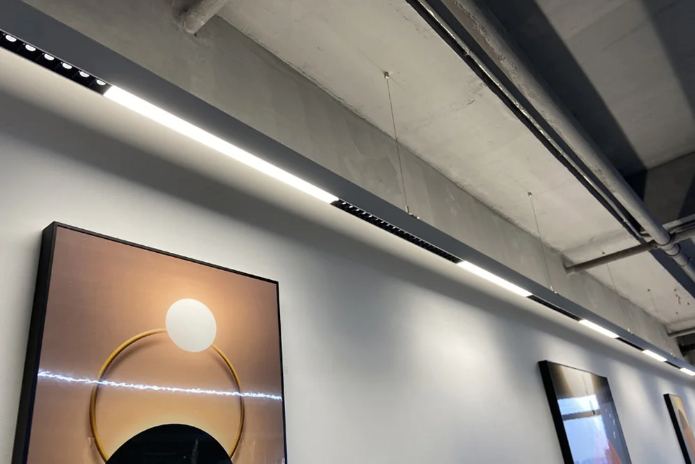 Direct & Indirect 35mm Linear Led Chandeliers Commercial Profile LED ...