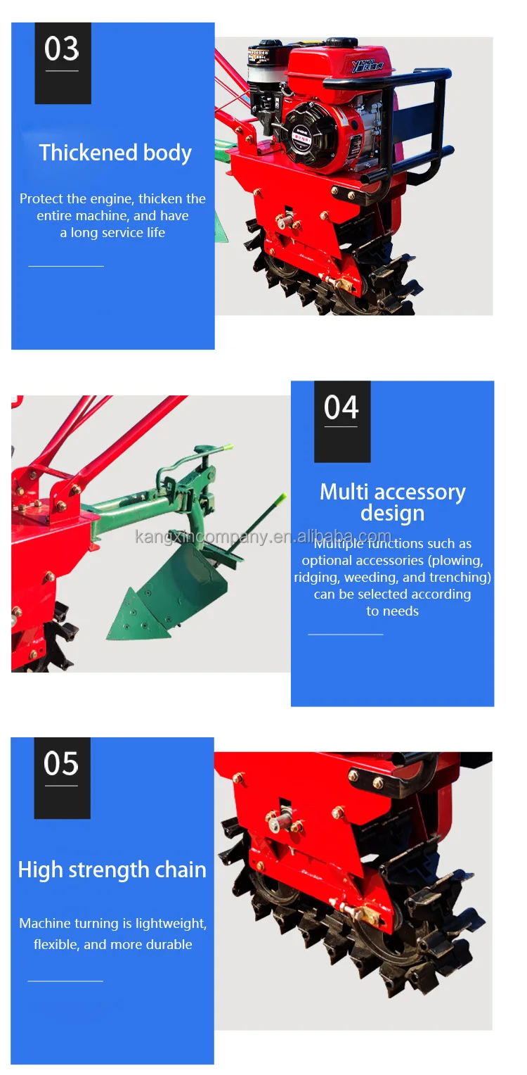 Small Tractor Rotary Cultivator Machine Power Hoe Newest Powerful Micro ...