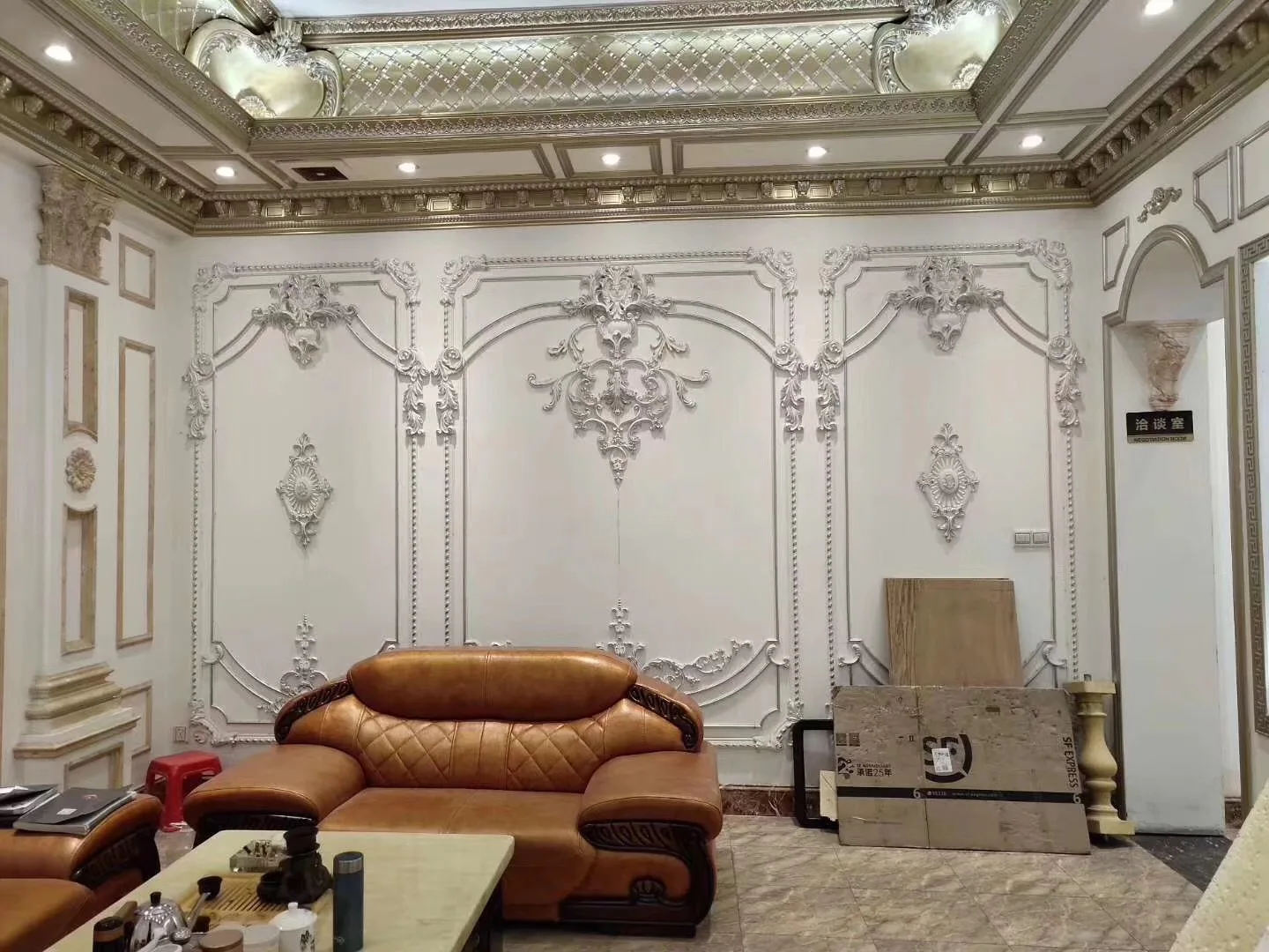 Eco-friendly PU Wainscoting Frames for Kitchen Decoration