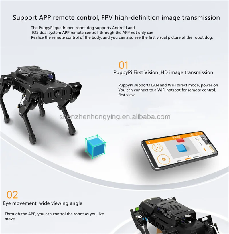 Intelligent Bionic Smart Dog Robot with Light & Sound Features