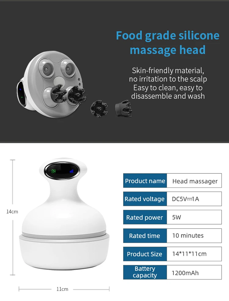 Touch Smooth Functional Silicone Hair Scalp Head Massage Machine - Buy ...