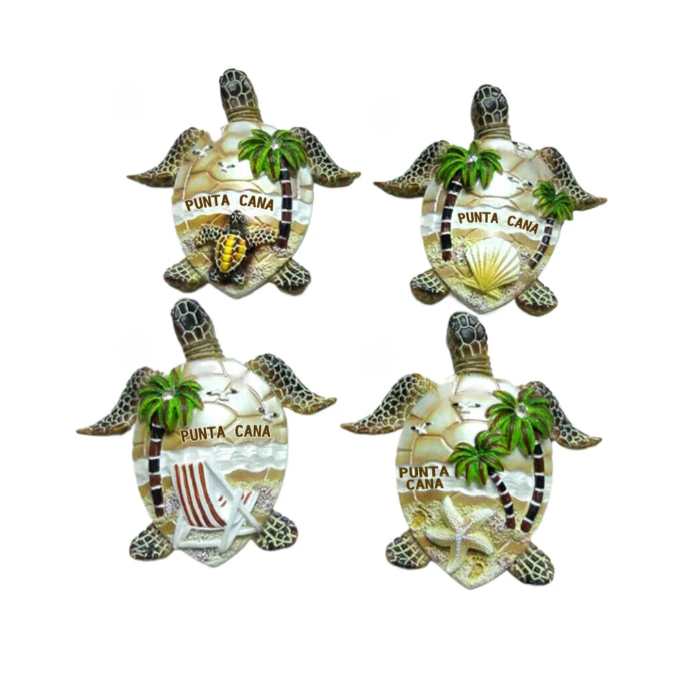 Customizable Wholesale 3d Refrigerator Magnet Stickers Seaside Style Turtle Kitchen Resin ...
