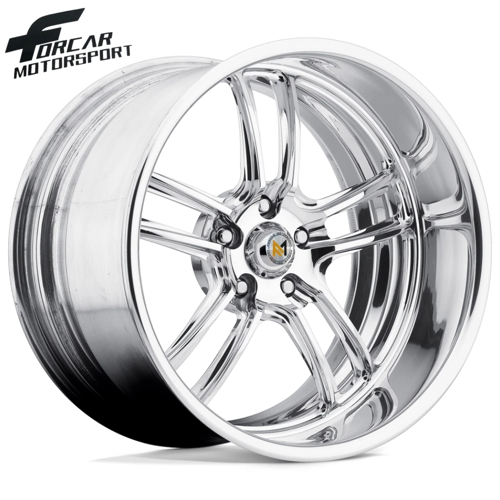 Forged Custom Aluminum One Piece Forging H Style Chrome Bright Car Rims ...