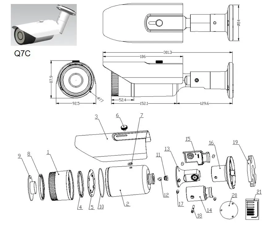 Cctv Camera Housing Surveillance Accessories Cctv Housing Camera Parts ...