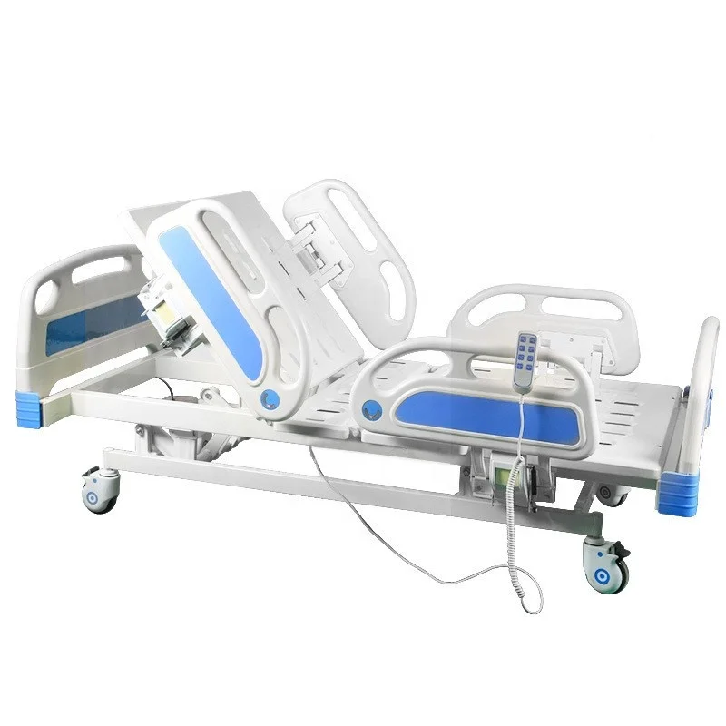Adjustable ICU Patient Bed with 3 Crank Motorized Function