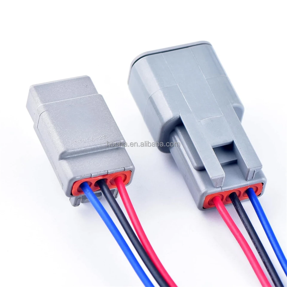 Deutsch DTM Series 3-Pin PBT Connector Assembly Male DTM04-3P Plug ...