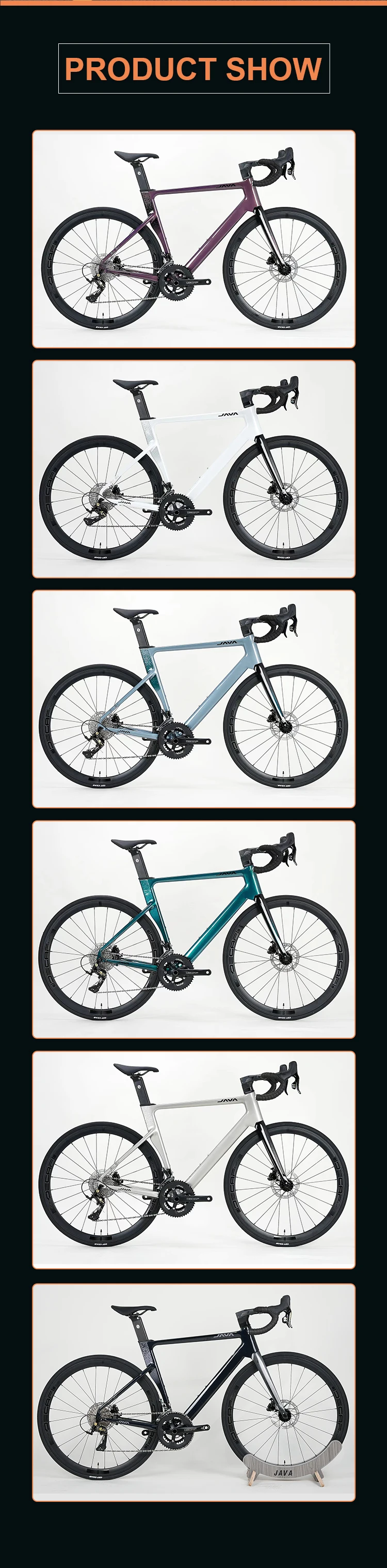 Java SILURO6 Top 24 Speed Java Carbon Fiber Fork Road Bike