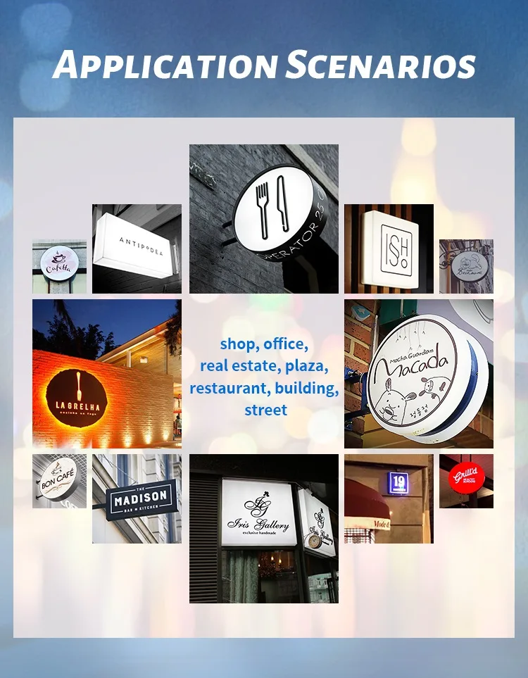 Outdoor Display 3D Signage LED Acrylic Sign Board for Store Advertising