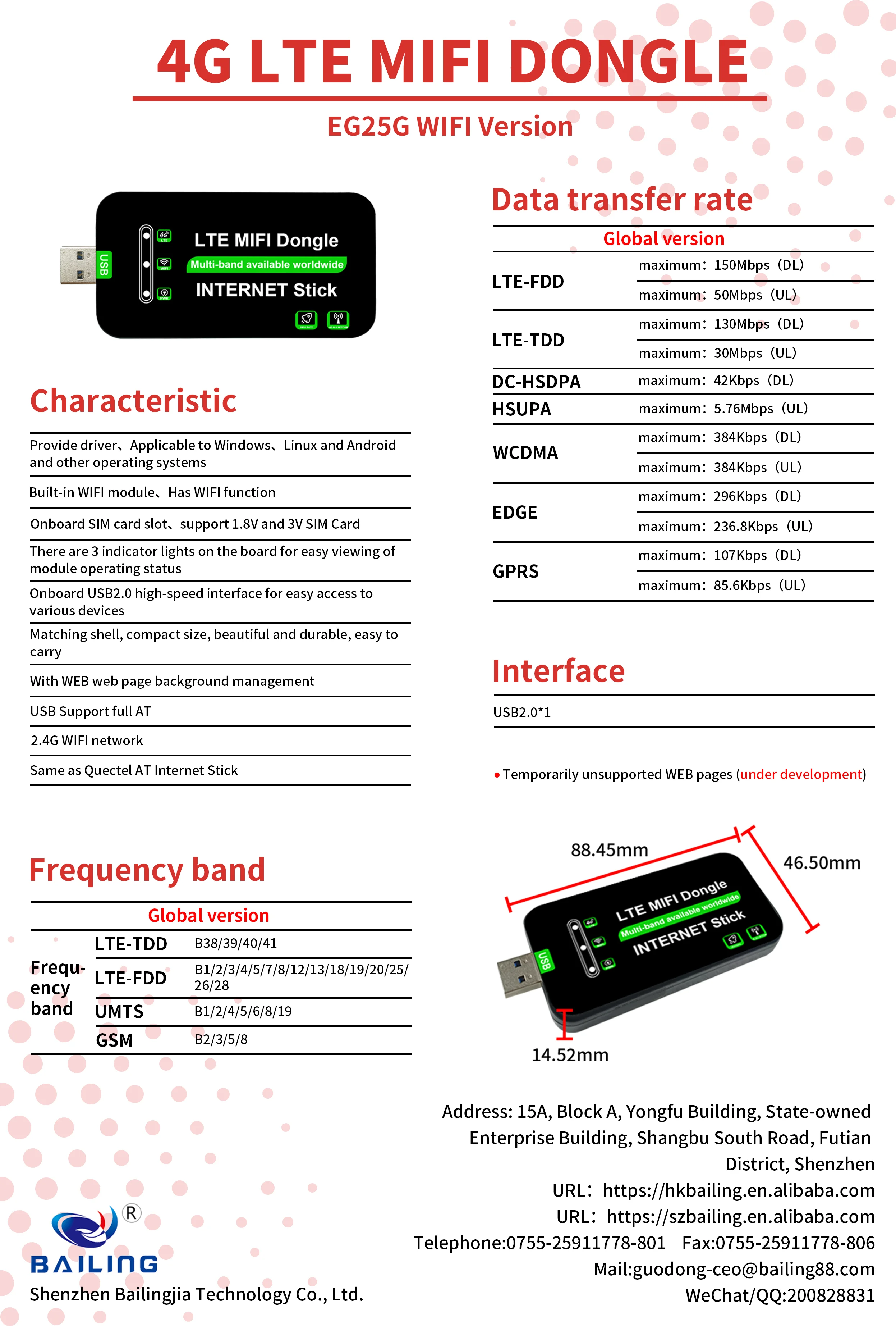 Portable Mifi Mini Dongle 4G Wifi 4g Lte Dongle With Sim Card Slot 4g ...
