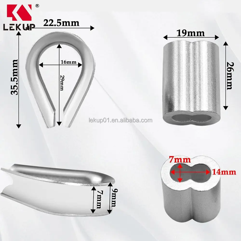 304 Stainless Steel Wire Rope Accessory Set - Durable & Versatile