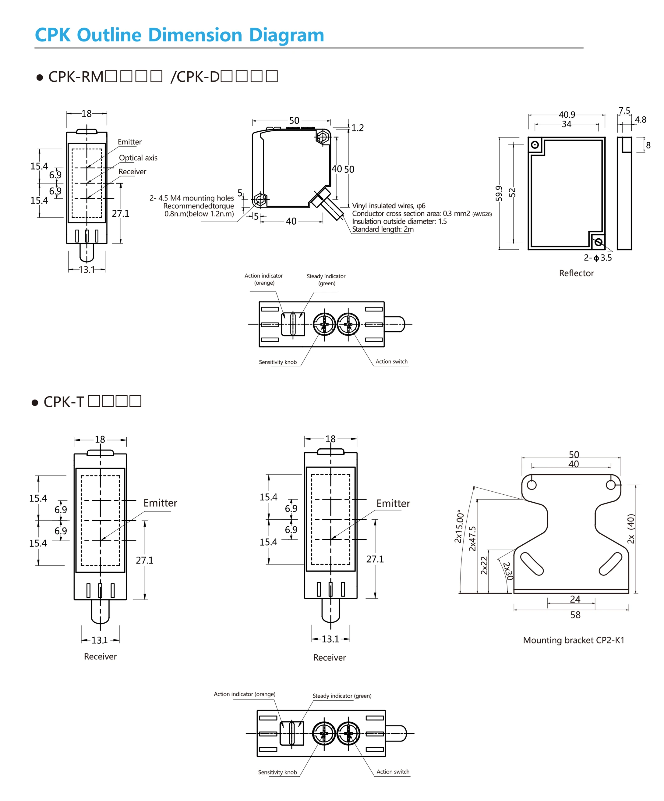 CHANKO Reflective Optical Sensor CPK - Reliable Detection